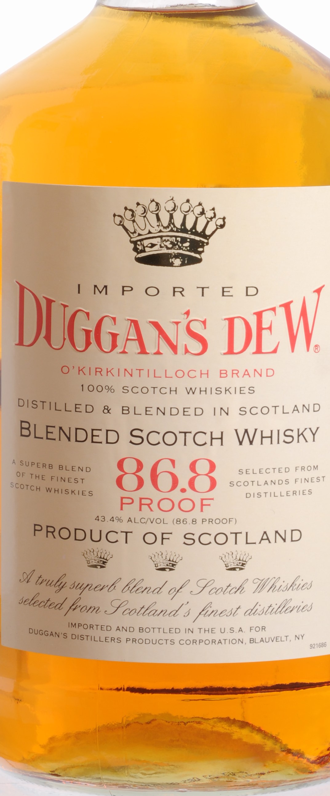 Duggan's Dew O'Kirkintilloch Brand Blended Scotch Whisky from Scotland ...