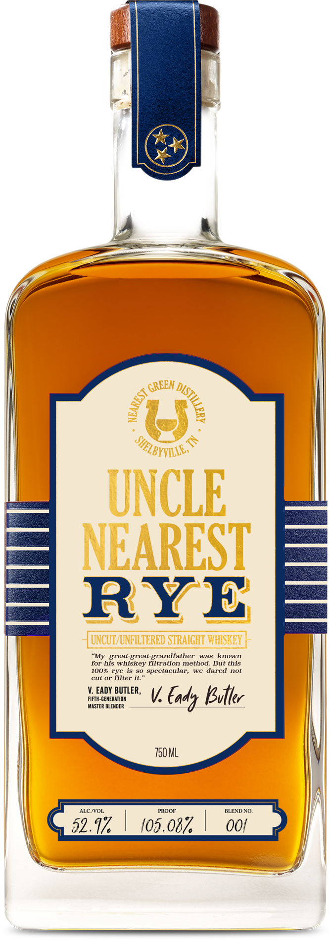 Uncle Nearest Uncut & Unfiltered Straight Rye Whiskey - Batch 005 from ...