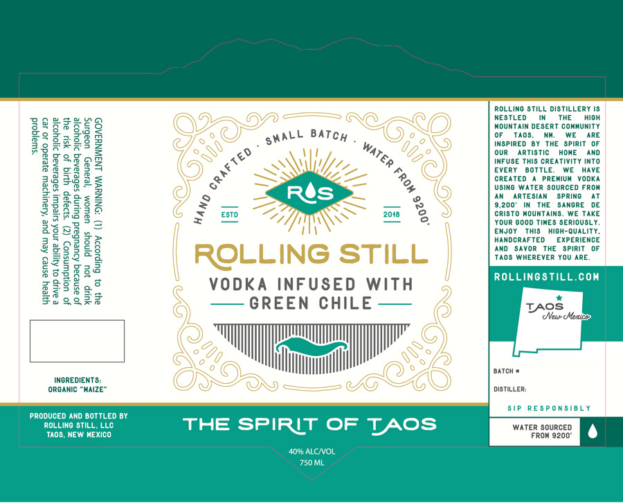 Rolling Still Green Chile Vodka from United States - Winner of Gold ...